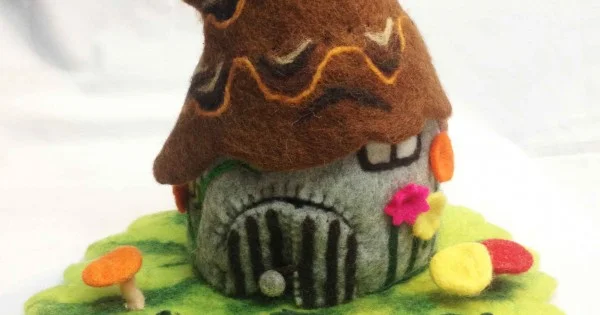 Felt Fairy house